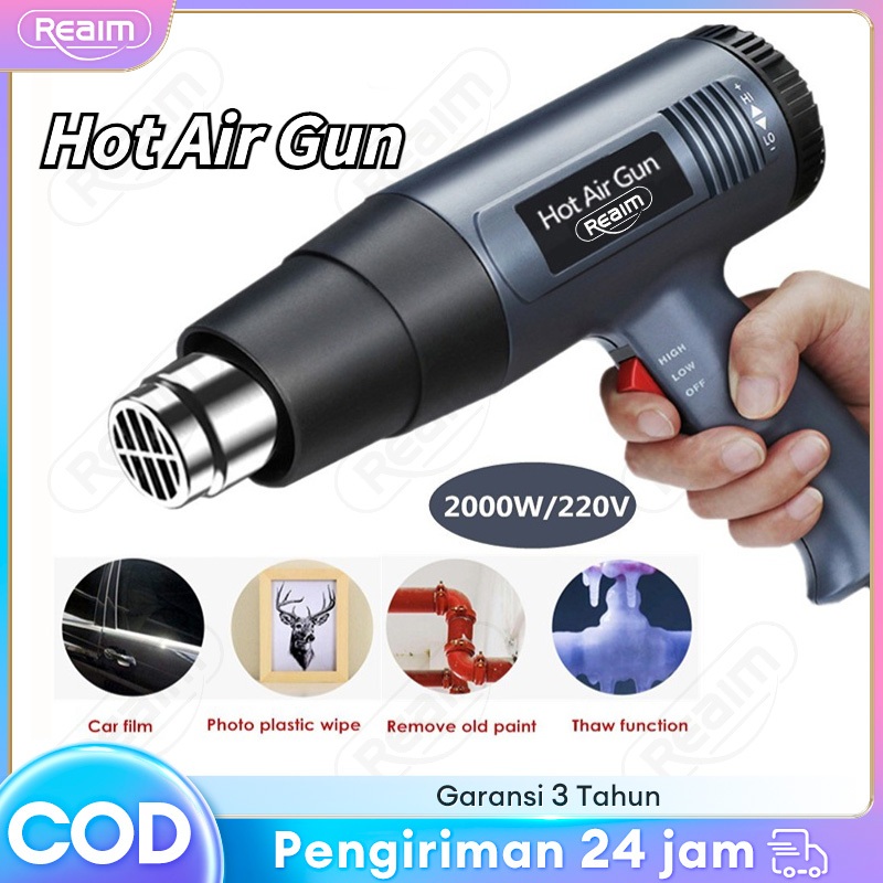 Jual Reaim Heat Gun Air Hot Gun Panas Pemanas Segel Sticker Plastik ...