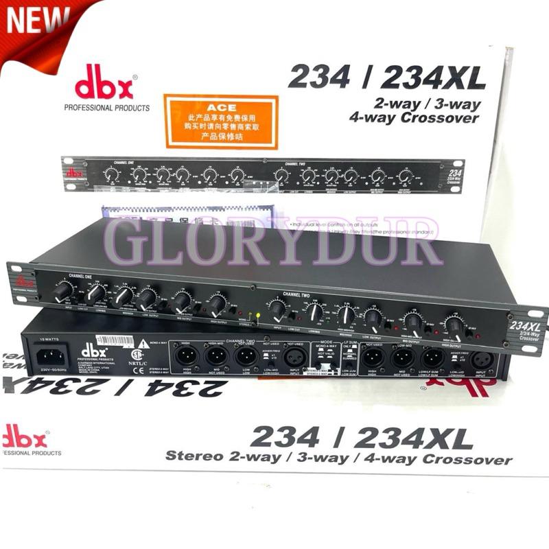 Jual CROSSOVER DBX 234 XL / DBX 234XL 2way / 3way / 4way / Crossover Mode untuk mono 4-way atau ...