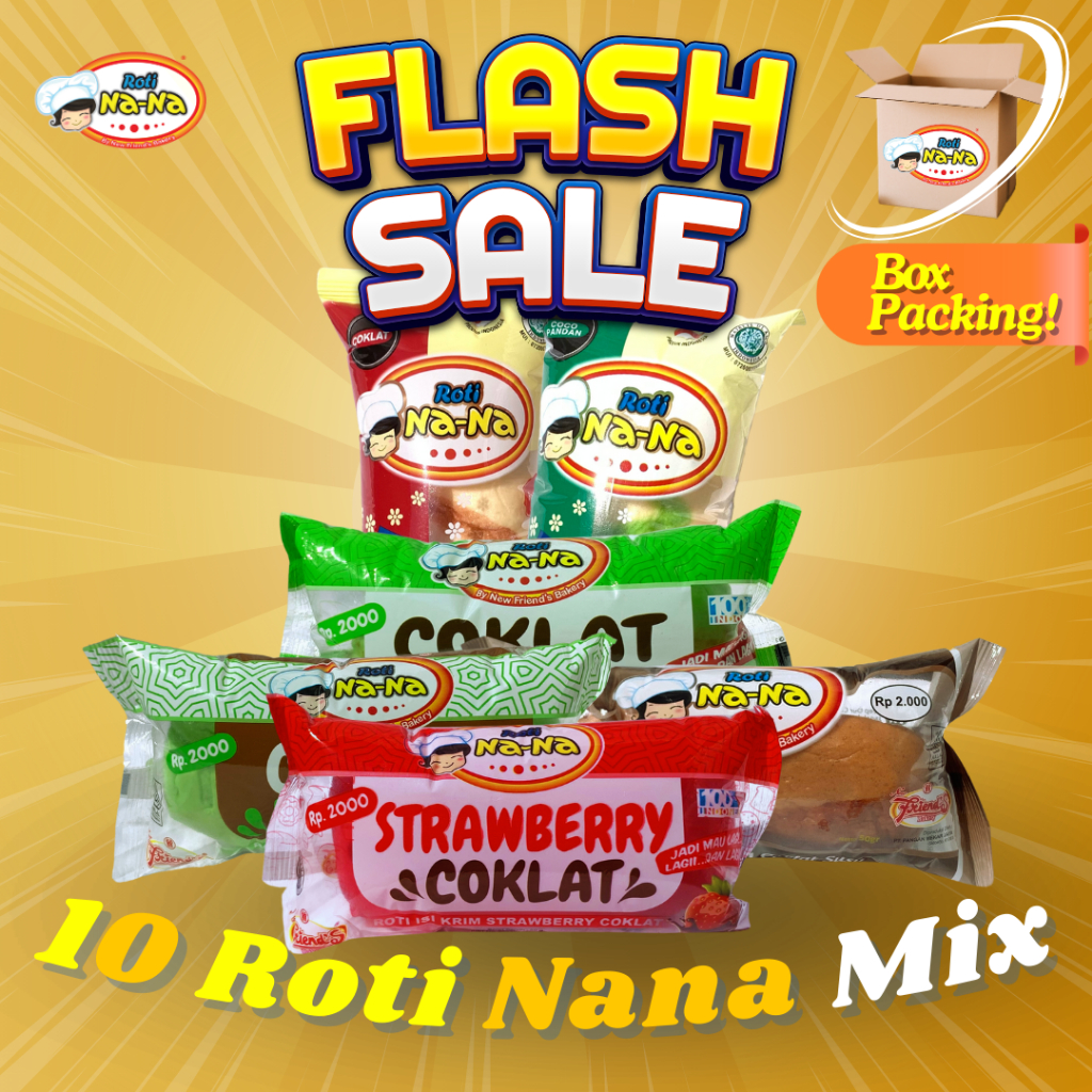 Jual Roti Nana Mix (Bundlings 10 Pcs) Roti Kemasan | Shopee Indonesia