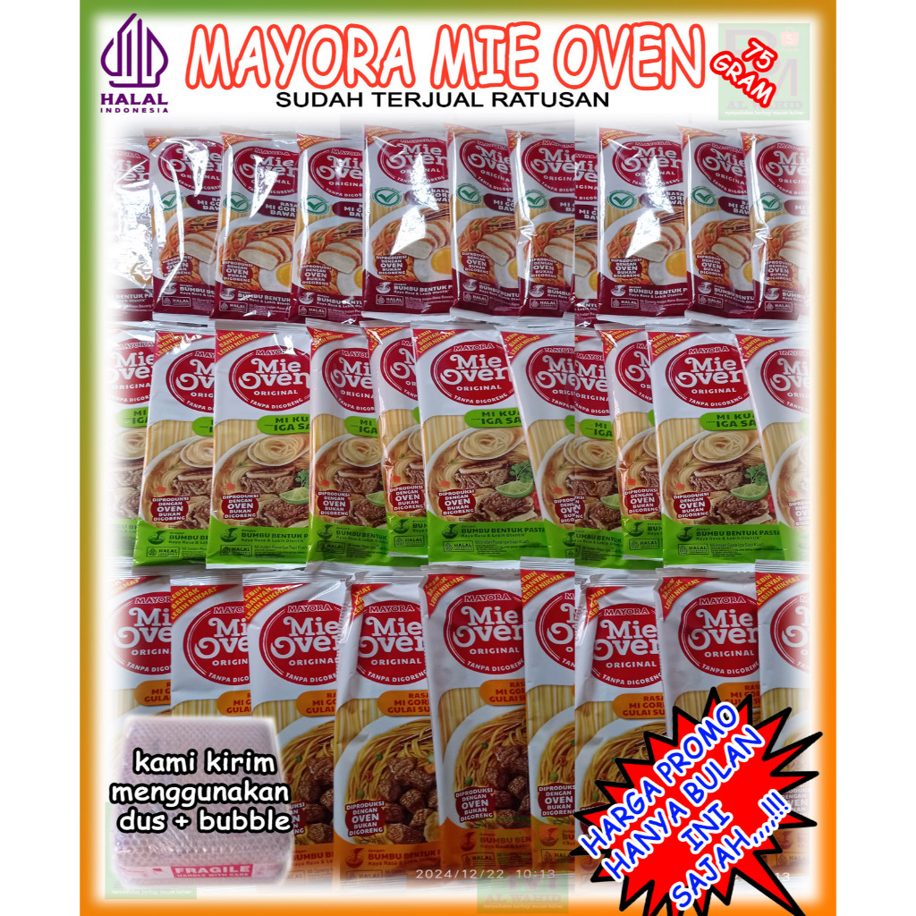 Jual MIe Oven Dari Mayora Kemasan Bag ready 3 varian rasa | Shopee ...