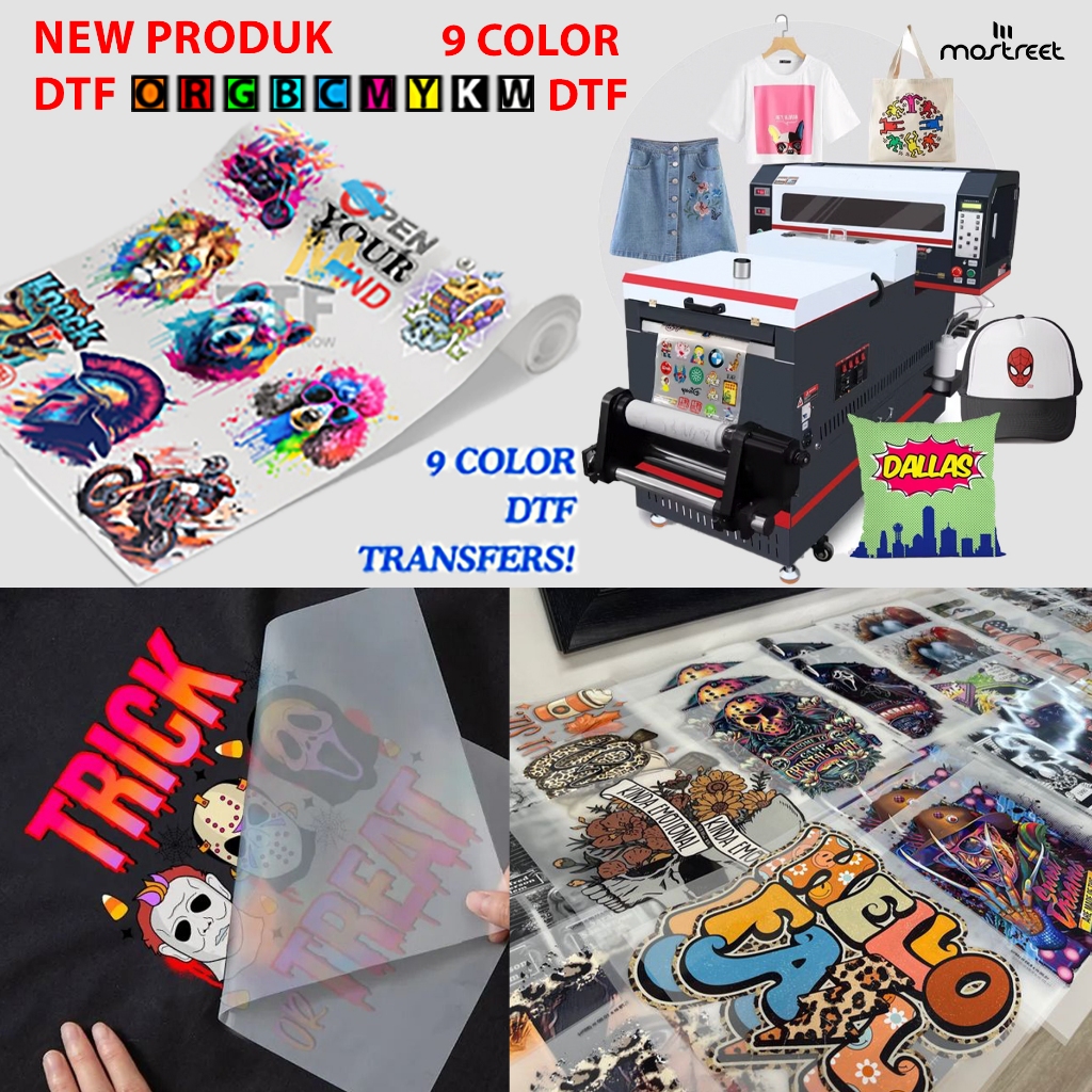 Jual Jasa Cetak Print DTF 9 warna l Sablon DTF Lebar 60cm l sablon permeter sablon setrika ...