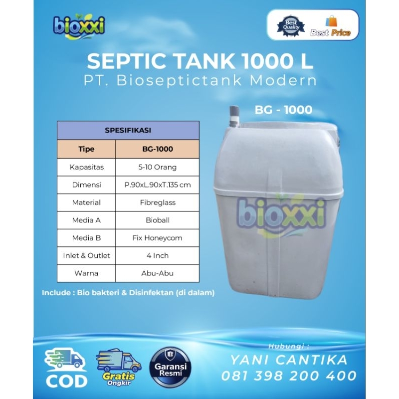 Jual Bioseptictank 1000 L - Septictank 1 m3 - Septic tank - Biofilter ...