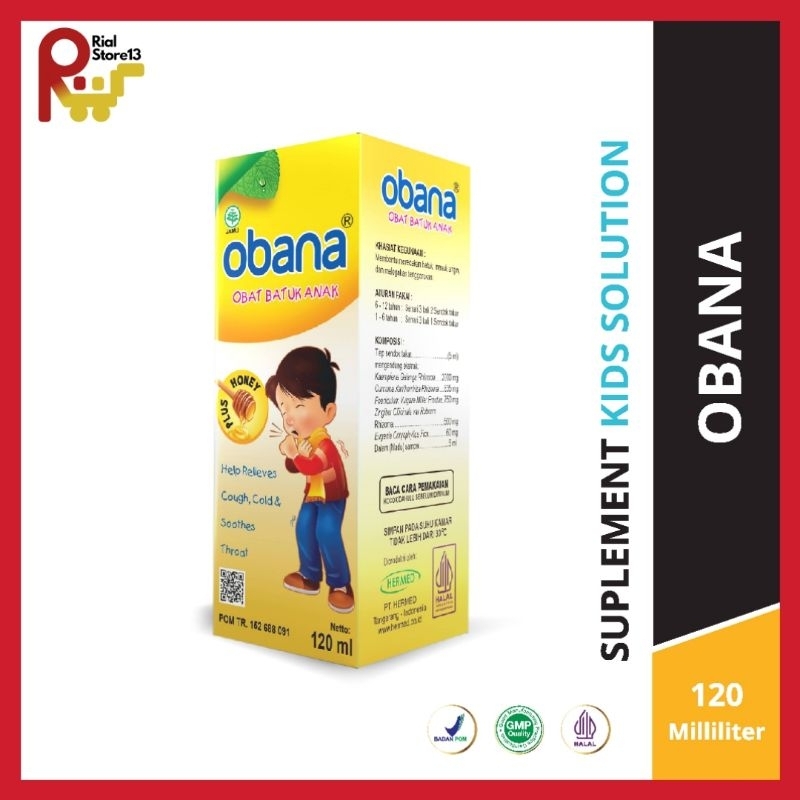 Jual OBANA Obat Batuk Anak Sirup 120 ML -Honey Plus | Shopee Indonesia