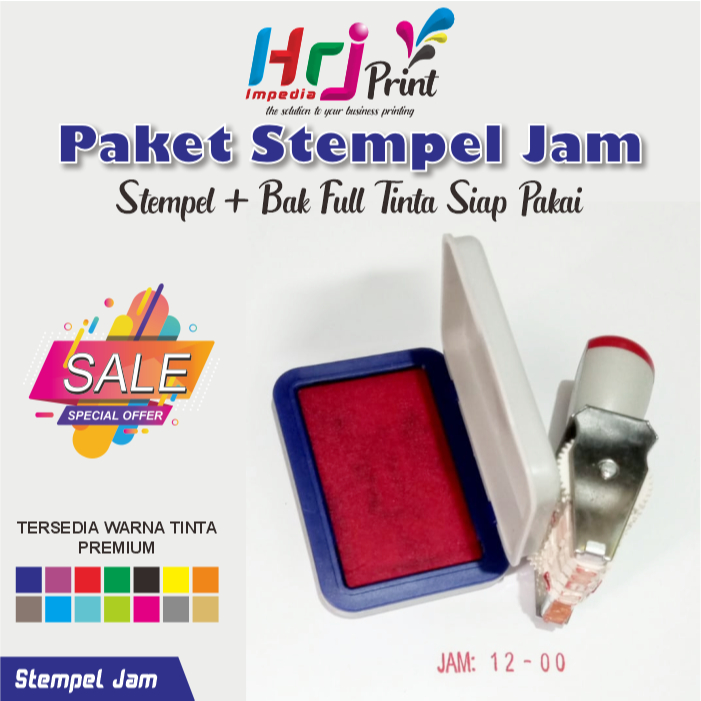 Jual Paket Stempel Jam + Bak Full Tinta Siap Pakai | Stempel Jam ...