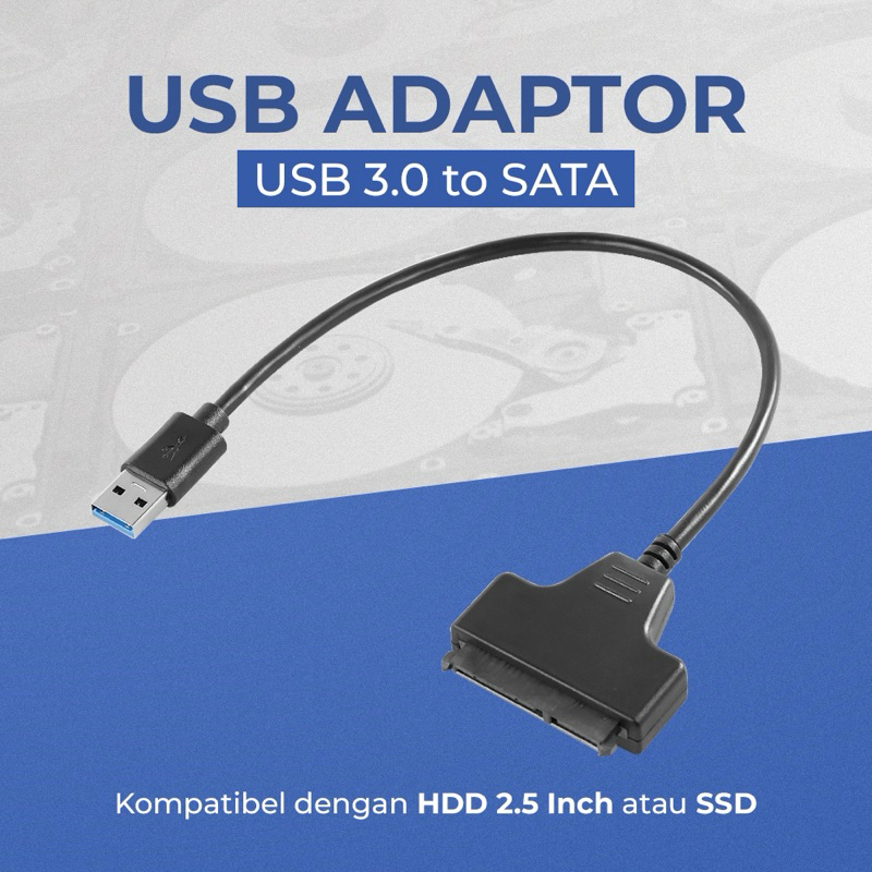 Jual Kabel USB 3.0 to SATA HDD SSD Adaptor - 4071-1097 - Black | Kabel ...