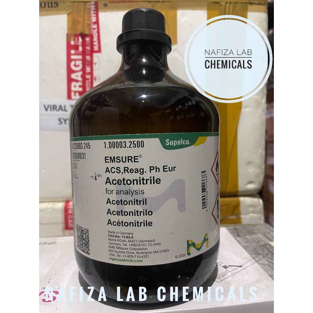 Jual Acetonitrile Pro Anlis 250mL Merck 100003 / Asetonitril (repack ...