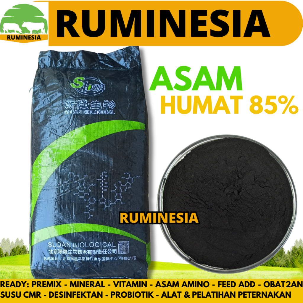 Jual ASAM HUMAT 85% SLOAN 1 KG - HUMIC ACID - SODIUM HUMAT - SODIUM HUMATE - HUMID ACID - HUMIC ...