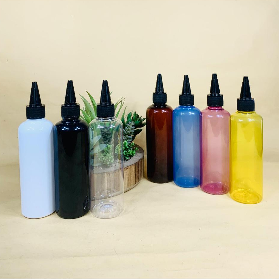Jual Botol Pet 250 ML - Tutup Kerucut Hitam / Botol Kerucut 250 ML ...