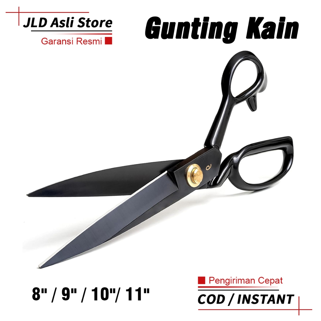 Jual JLD Gunting Bahan Kain Hitam 8" / 9" / 10"/ 11" Tailor Scissor ...
