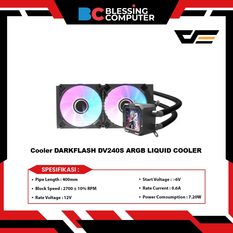 Jual Cooler DARKFLASH DV240S ARGB LIQUID COOLER - Black | Shopee Indonesia