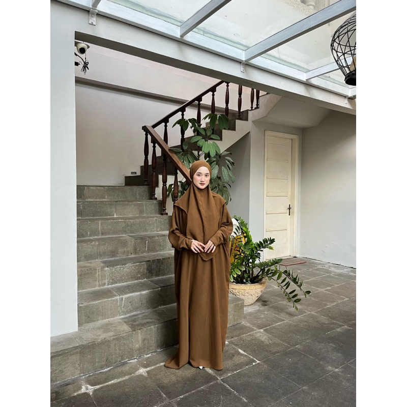 Jual SHAFA DRESS SET SYAR’I (dress /gamis plus hijab syar’i umroh ...