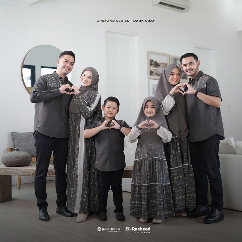 Jual Diamond Sarimbit by yasmeera X El Rasheed( Dark Grey) | Shopee Indonesia