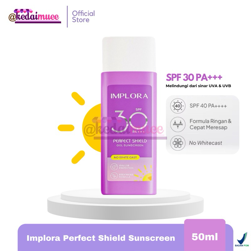 Jual IMPLORA Sunscreen Spf 30 Perfect Shield Gel Sunscreen Spf 30 PA ...