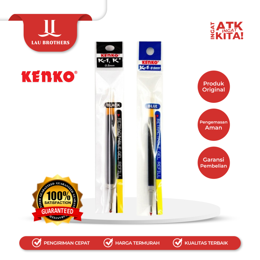 Jual KENKO ISI ULANG PULPEN/ PEN REFILL K1, K* (1PACK/ 24PCS) | Shopee ...