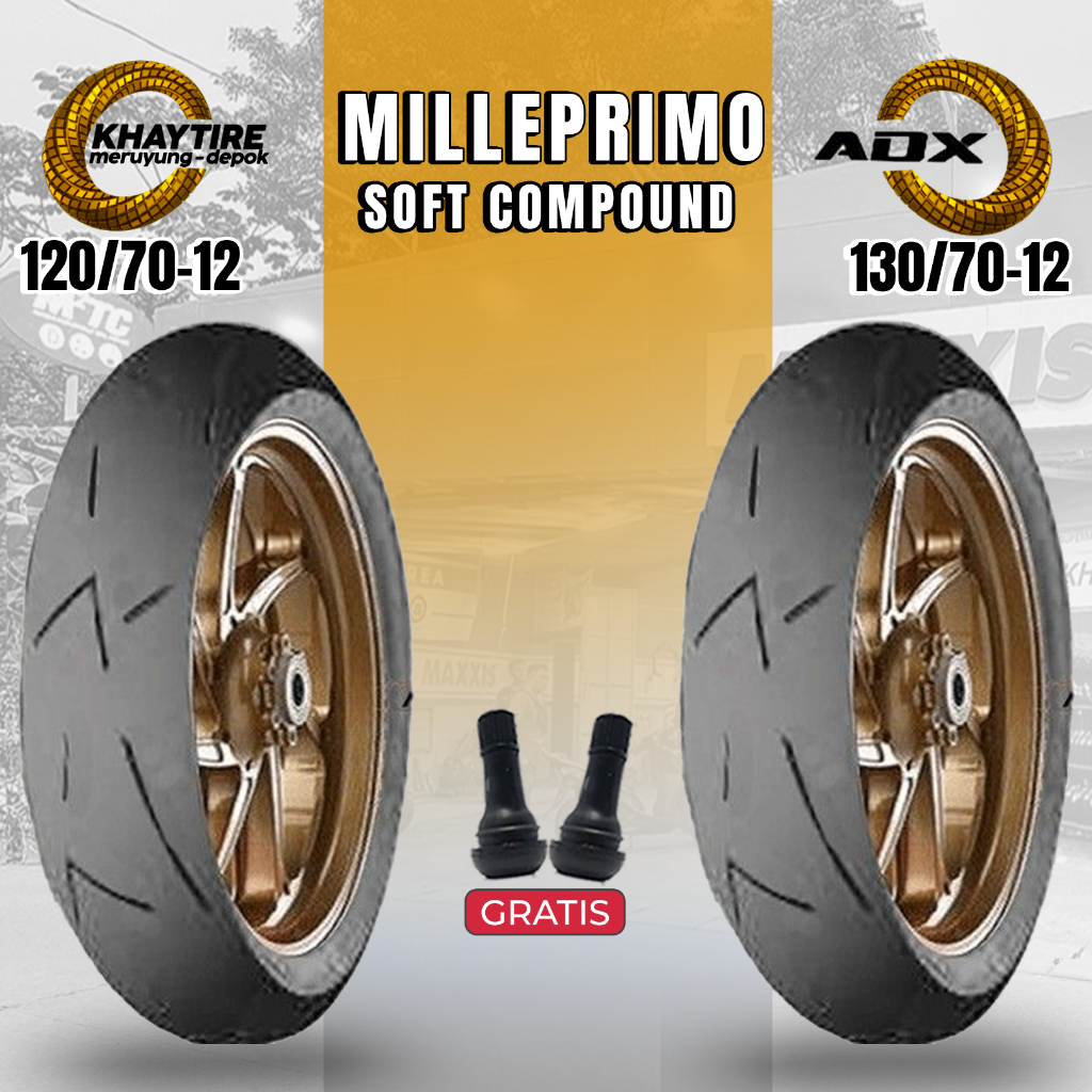 Jual Paket Soft Compound Ban Motor Vespa Matic ADX MILLEPRIMO 120/70-12 ...