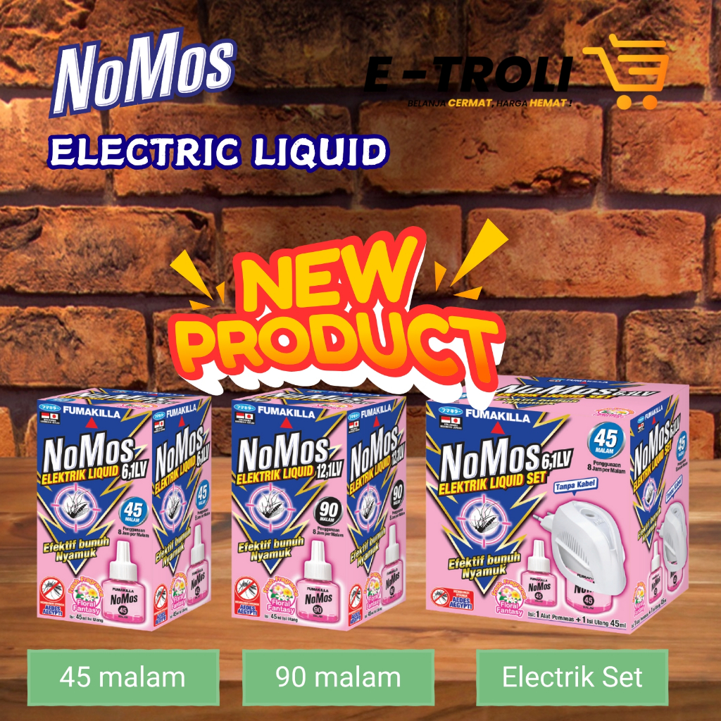 Jual NOMOS OBAT NYAMUK ELEKCTRIK LIQUID SET REFIL 45 & 90 MALAM ...