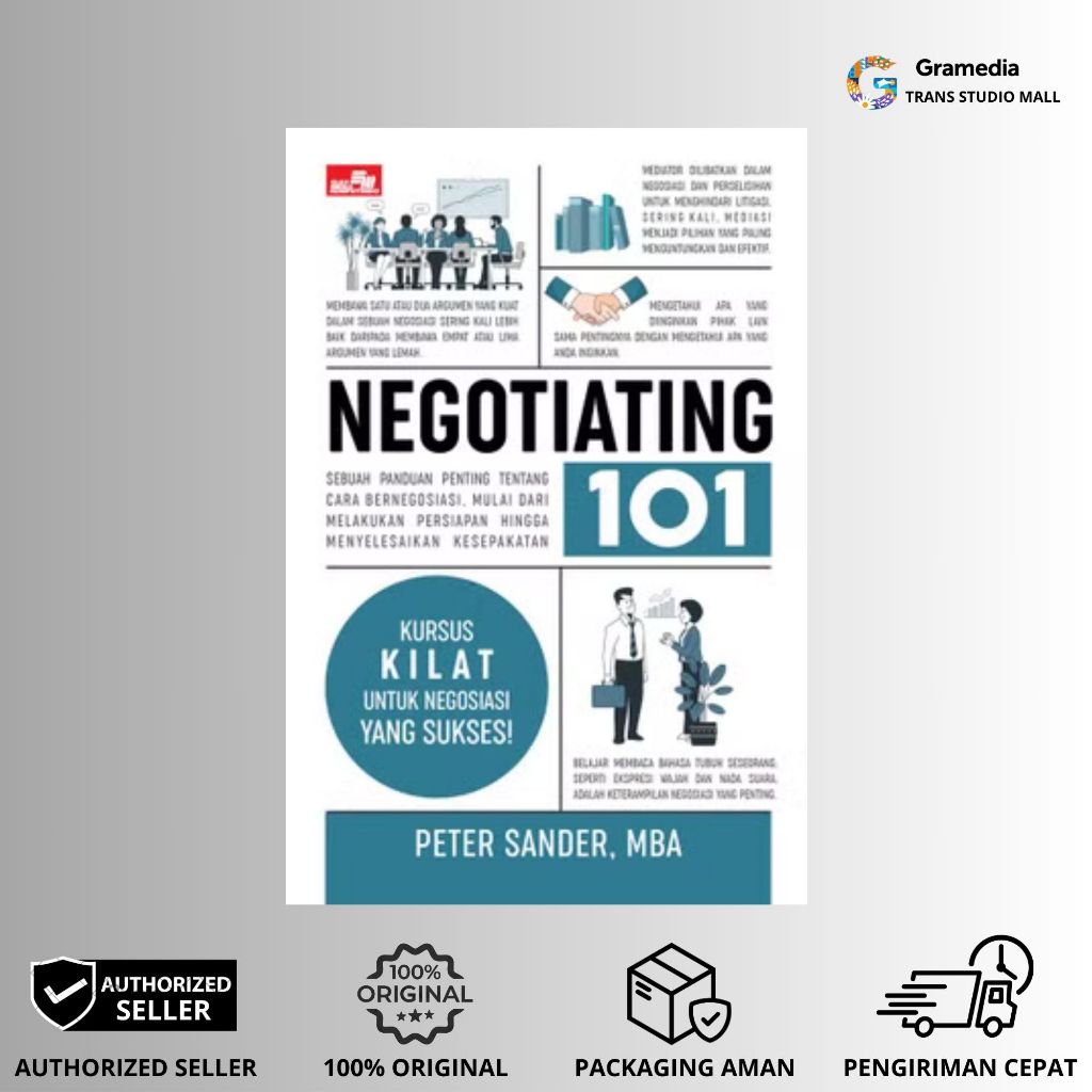 Jual Gramedia Bandung TSM - Buku Best Seller BB20 ORI - Negotiating 101: Sebuah Panduan Penting ...