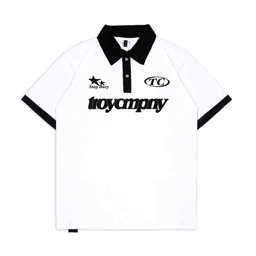 Jual Troy Company Wangky Polo Shirt White Vanagloria - Kaos Polo Wangki ...