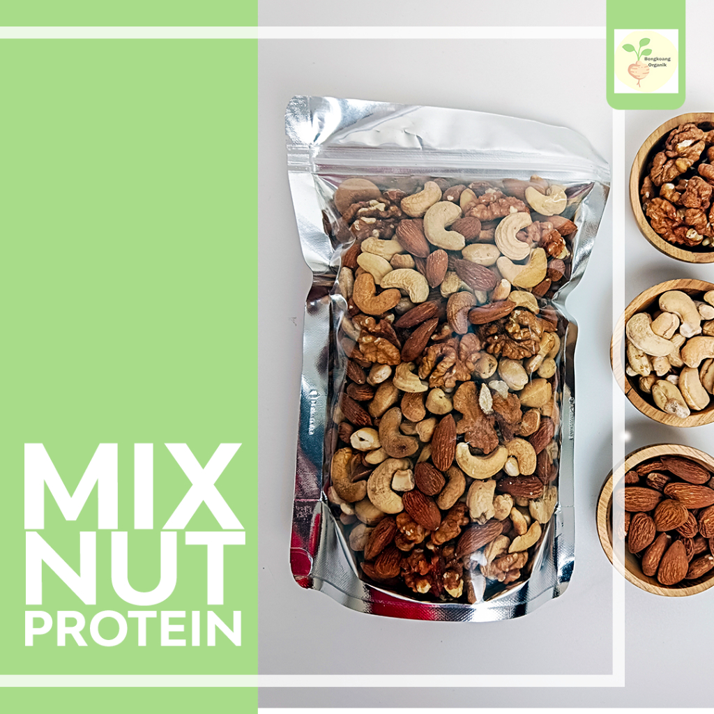 Jual MIX NUT PROTEIN 250gr - Kacang Almond, Mede, Walnut, Pistachio ...