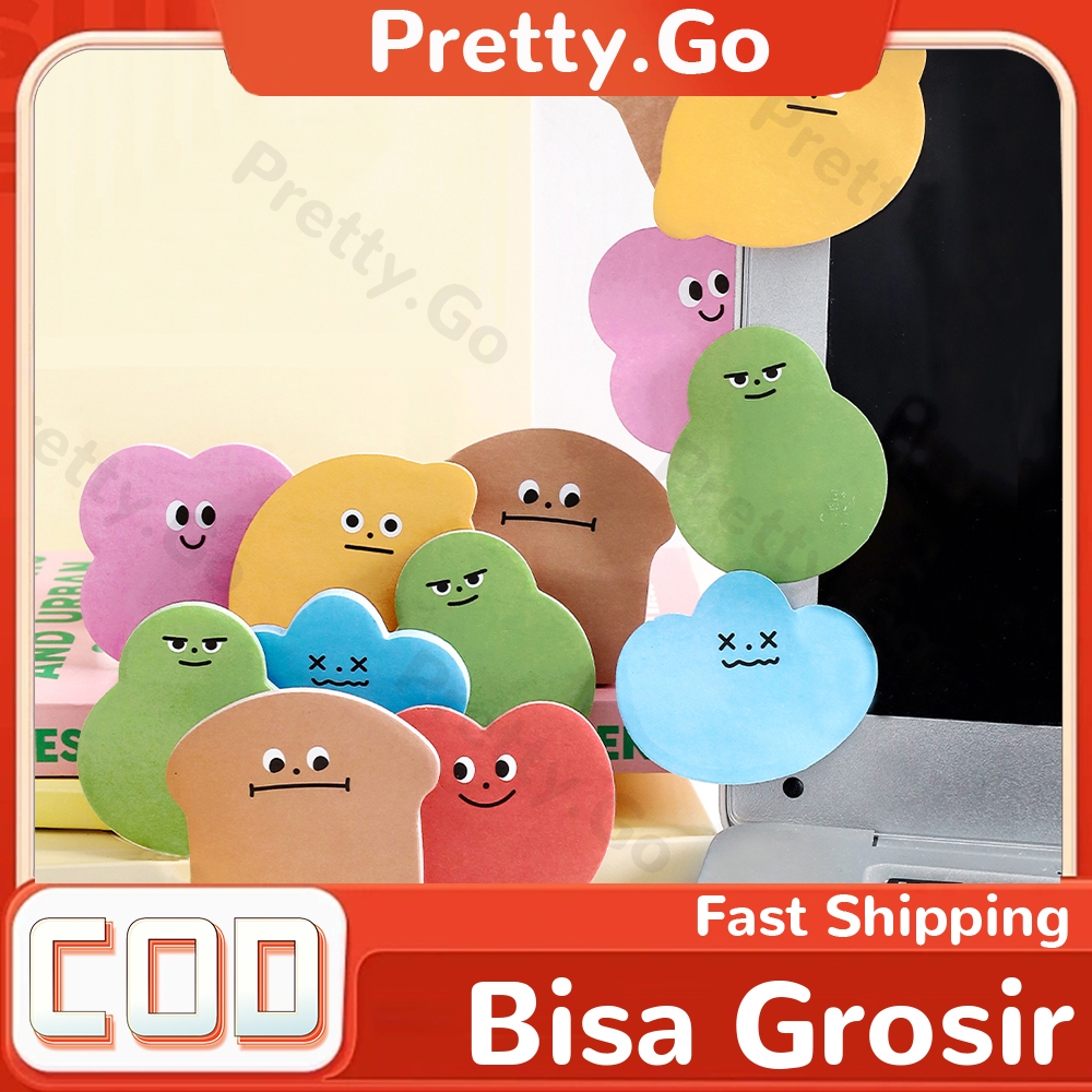 Jual 30 Lembar Sticky Notes Lucu Kertas Sticky Memo Alat Tulis ...
