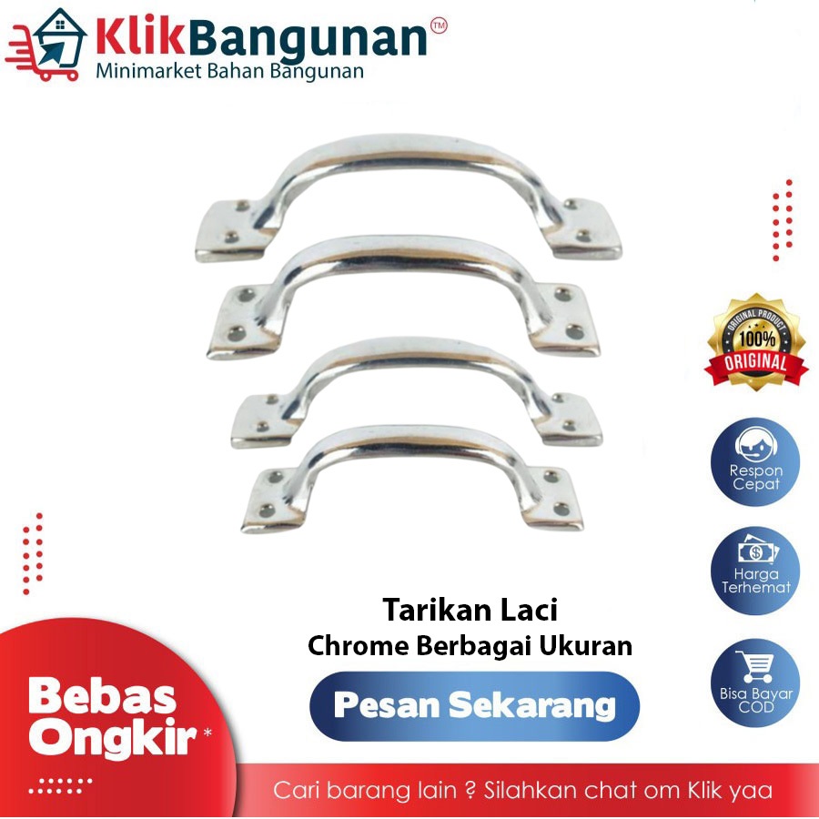 Jual HANDLE LACI BESI CHROME SEPASANG / TARIKAN LACI / GAGANG LACI ...