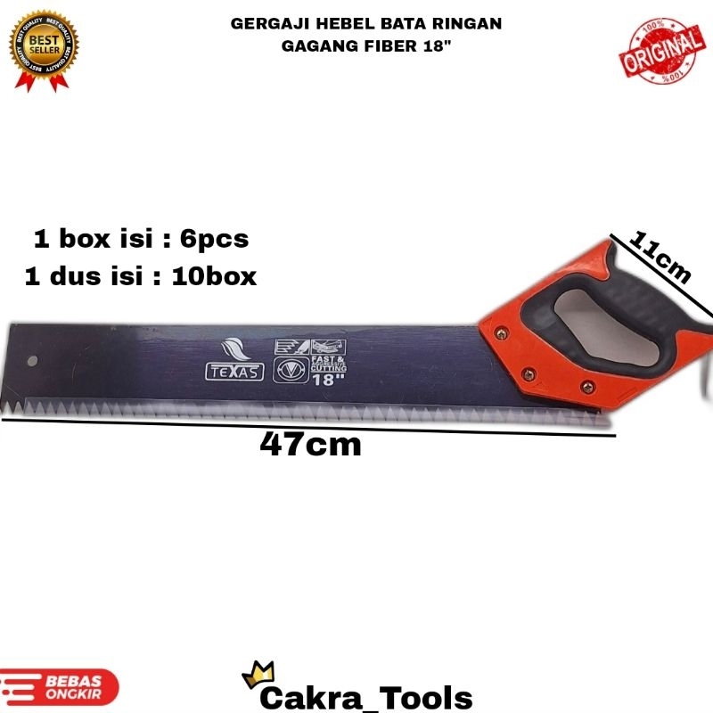 Jual Graji / Gergaji Hebel Bata Ringan Gagang Fiber Heavy Duty 18" Teflon | Shopee Indonesia