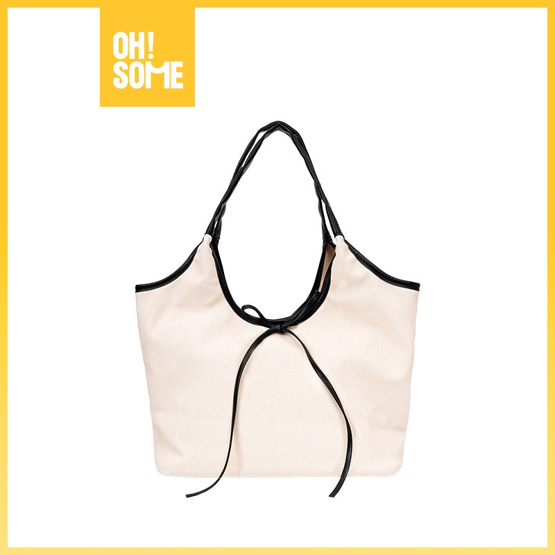 Jual OHSOME - Egradable Bow Tote Bag Tas Wanita Dengan Aksen Pita Warna ...