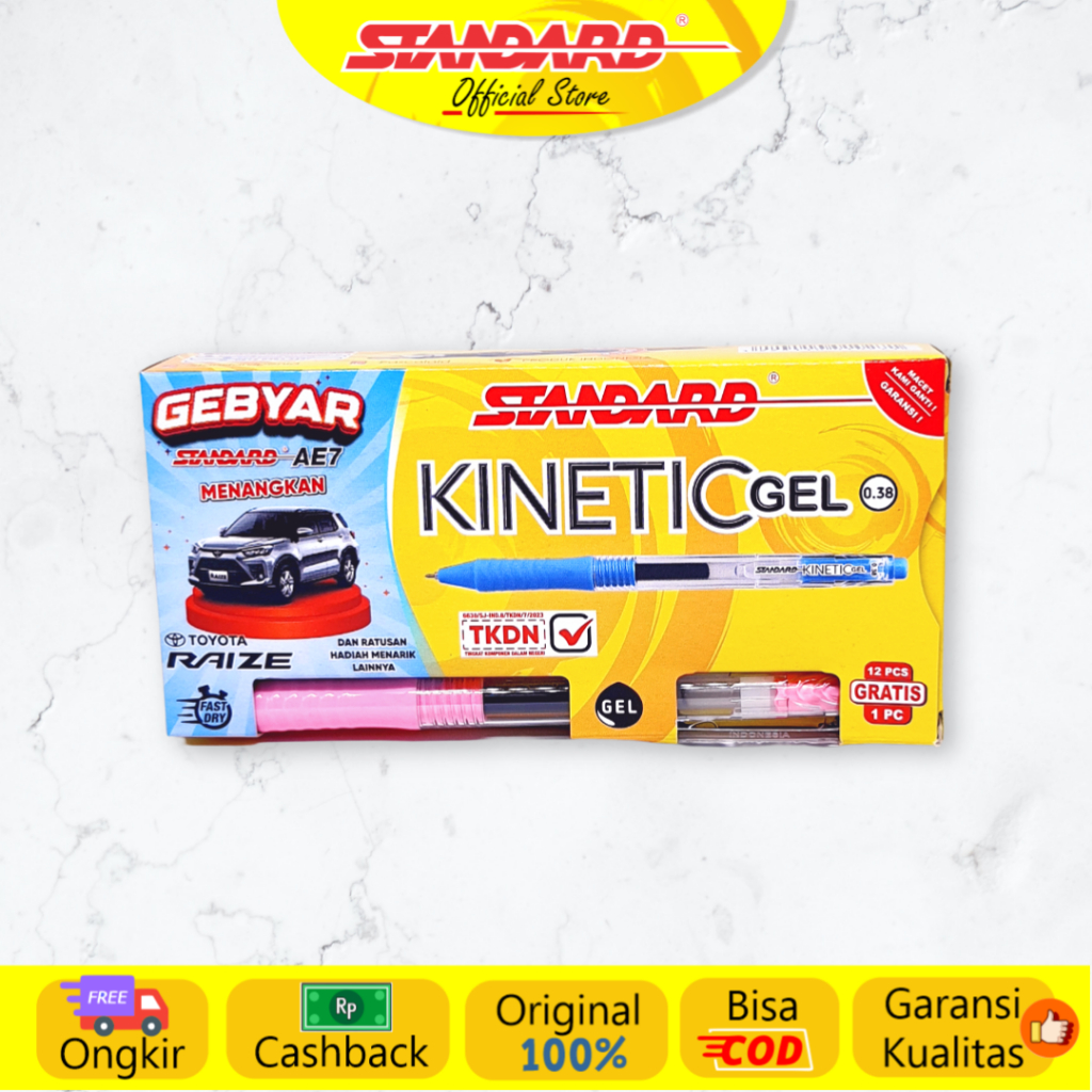 Jual Standard - Pulpen Kinetic 0.38 Gel ( Alat Tulis / Pen / Ballpoint ...