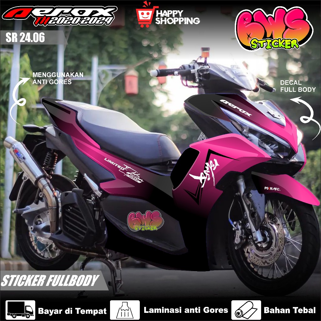 Jual COD Sticker Decal Full Body Yamaha Aerox 155 New Connected Cyber ...