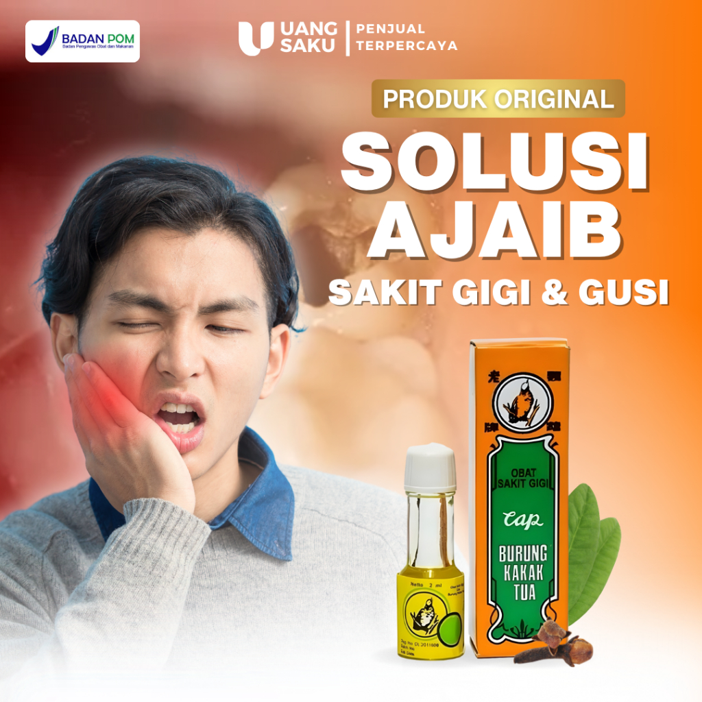 Jual Obat Sakit Gigi Berlubang Dan Gusi Bengkak Paling Ampuh Original Cap Kakak Tua | Shopee ...
