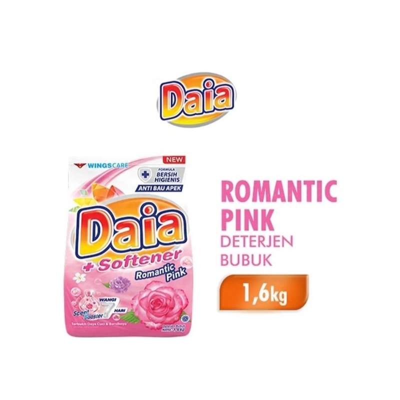 Jual Daia Softener + Deterjen Bubuk Romantic Pink | Shopee Indonesia