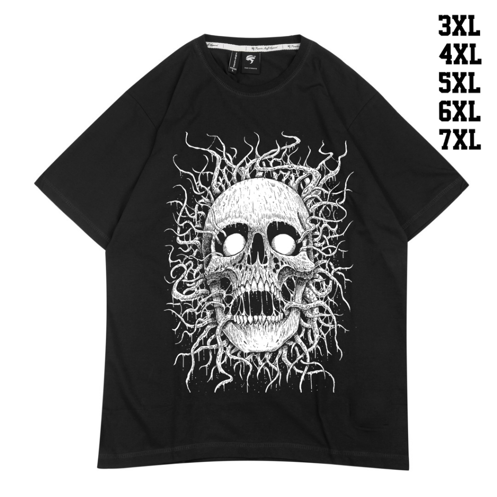 Jual Tshirt Kaos Pria Metal Skull Occult Big Size Jumbo 4XL 5XL 6XL 7XL ...