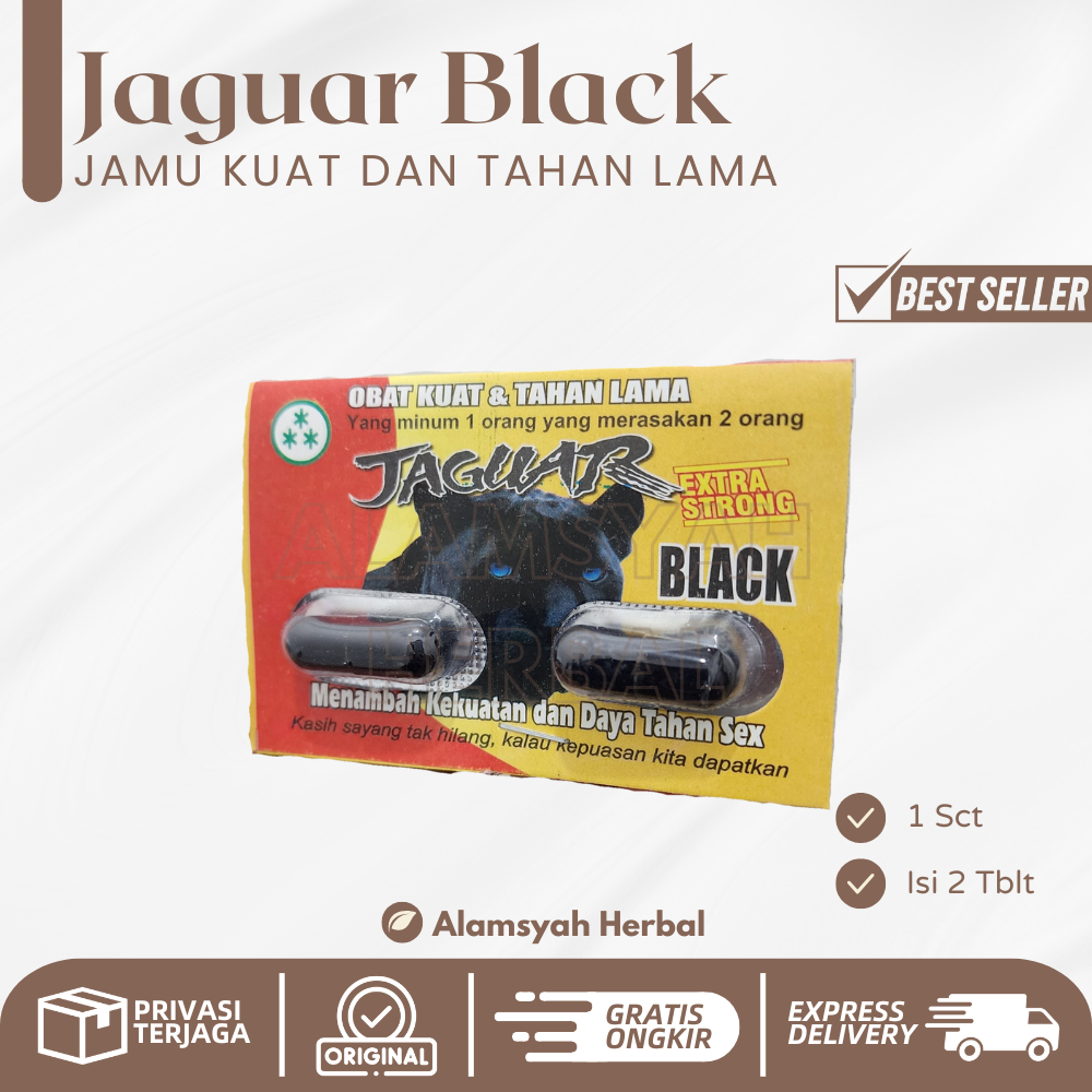 Jual JAGUAR BLACK | Jaguar Black Extra Strong Kapsul Obat Kuat dan Tahan Lama Original_1 Sachet ...