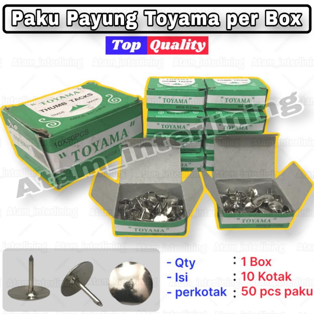 Jual 1 Box isi 10 Kotak | Paku payung TOYAMA | paku pines | Paku Tekan ...