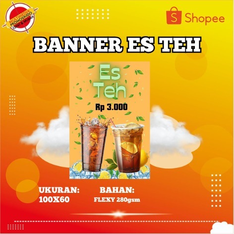 Jual Spanduk Es Teh Jumbo/ Banner Es Teh Jumbo/ Spanduk Jualan Es teh ...