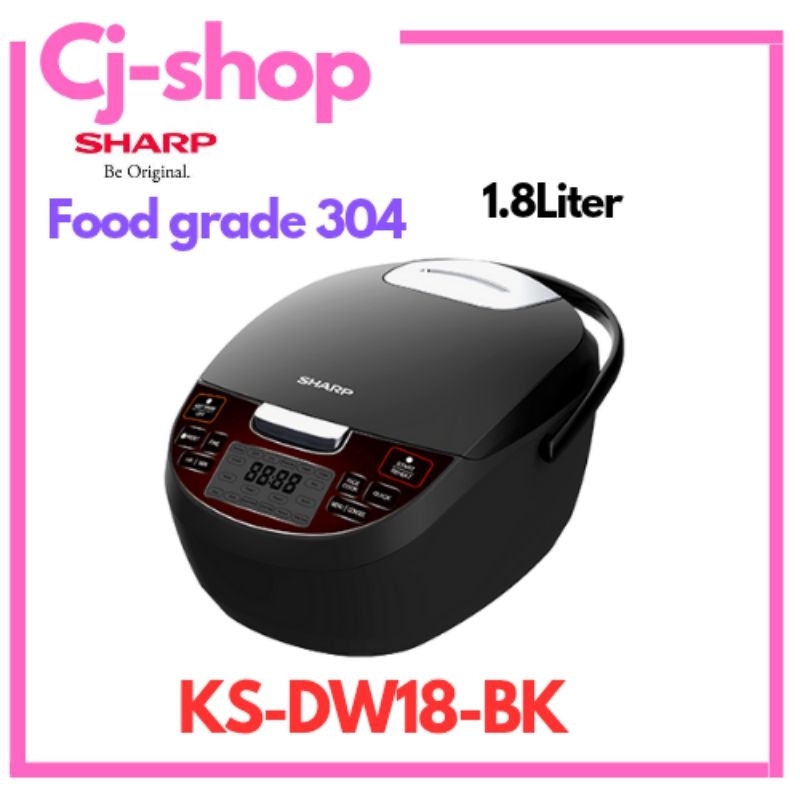 Jual Sharp rice cooker Digital KS-DW18-BK 1.8LT | Shopee Indonesia
