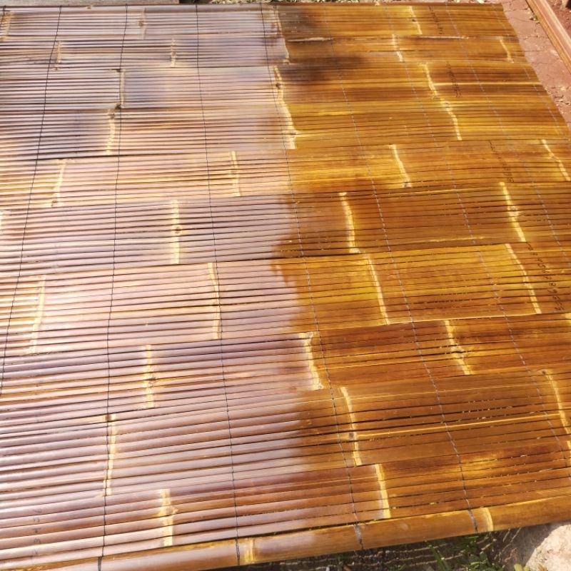 Jual Tirai bambu hitam L1,5x1 vernis plitur lengkap katrol | Shopee ...