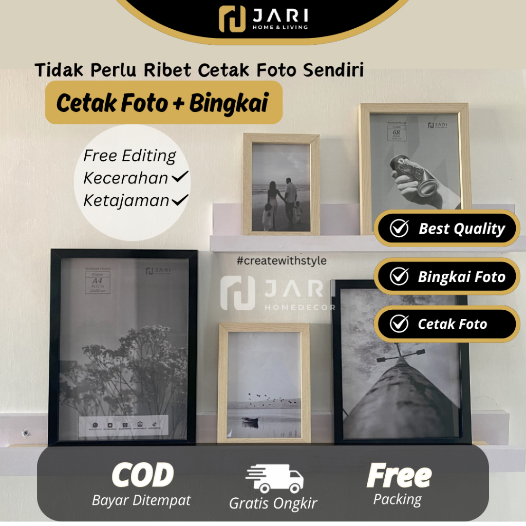 Jual CETAK FOTO + BINGKAI ukuran 4R, 5R, 6R, 10R, A4, Kado Foto,Cetak Foto Costum | Shopee Indonesia