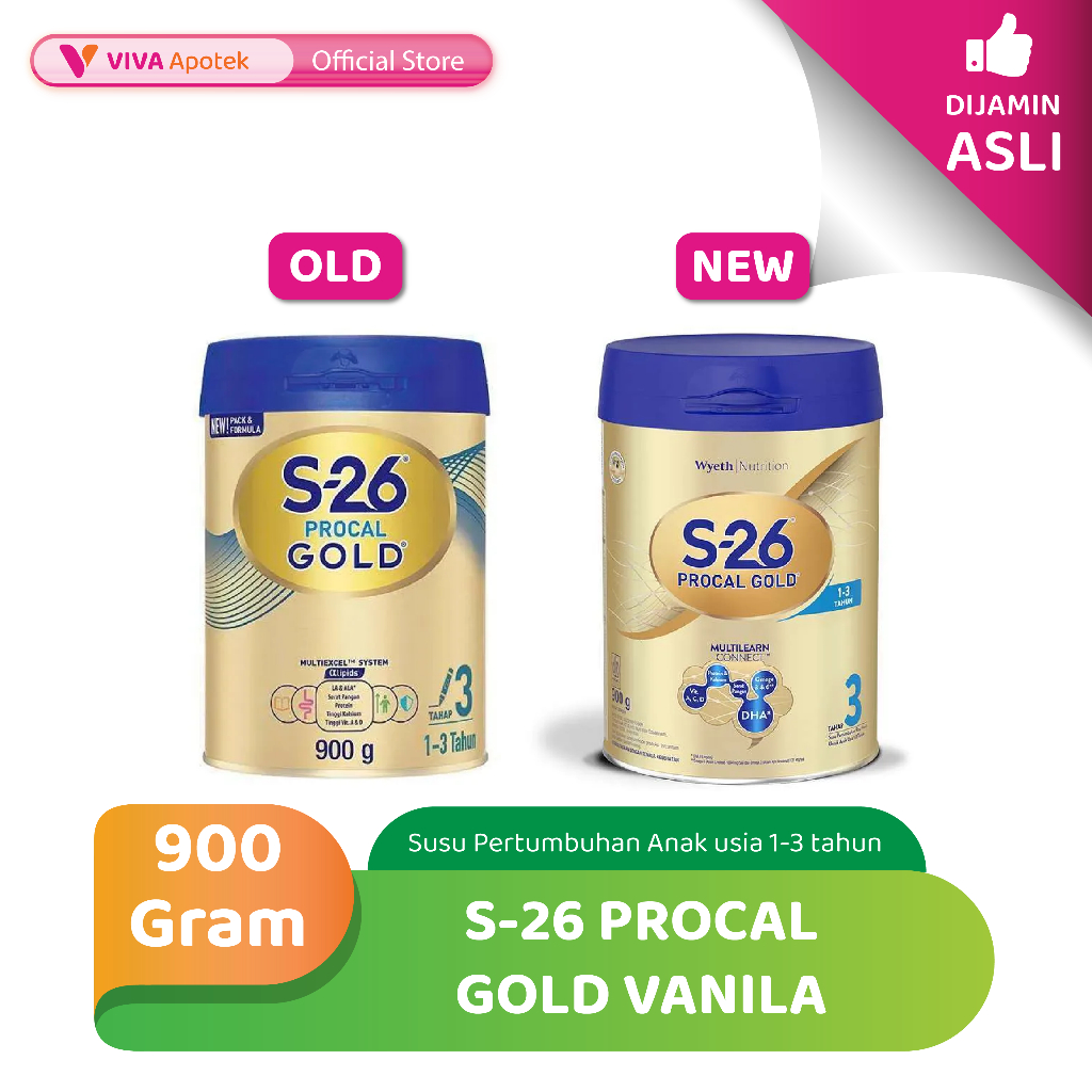 Jual S-26 Procal Gold Rasa Vanila Tahap 3 Kaleng (900 Gram) | Shopee ...