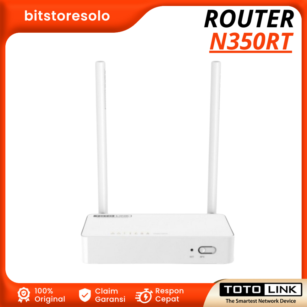 Jual Router TOTOLINK N350RT Wifi 2.4G Hz 300Mbps IPTV Fungsi 5 * FE ...