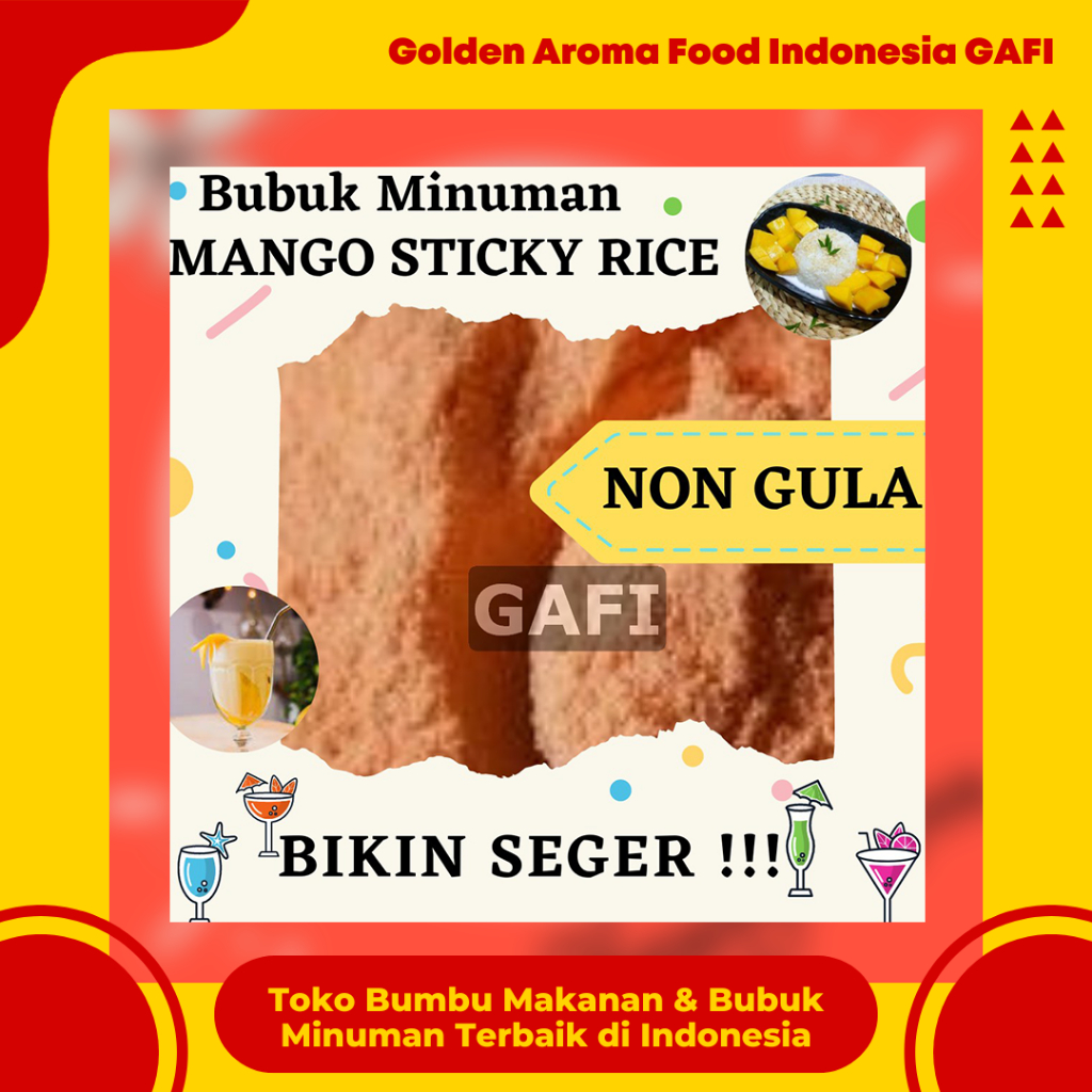 Jual Bubuk Minuman Mango Sticky Rice NON GULA 1 Kg Bandung Serbuk ...
