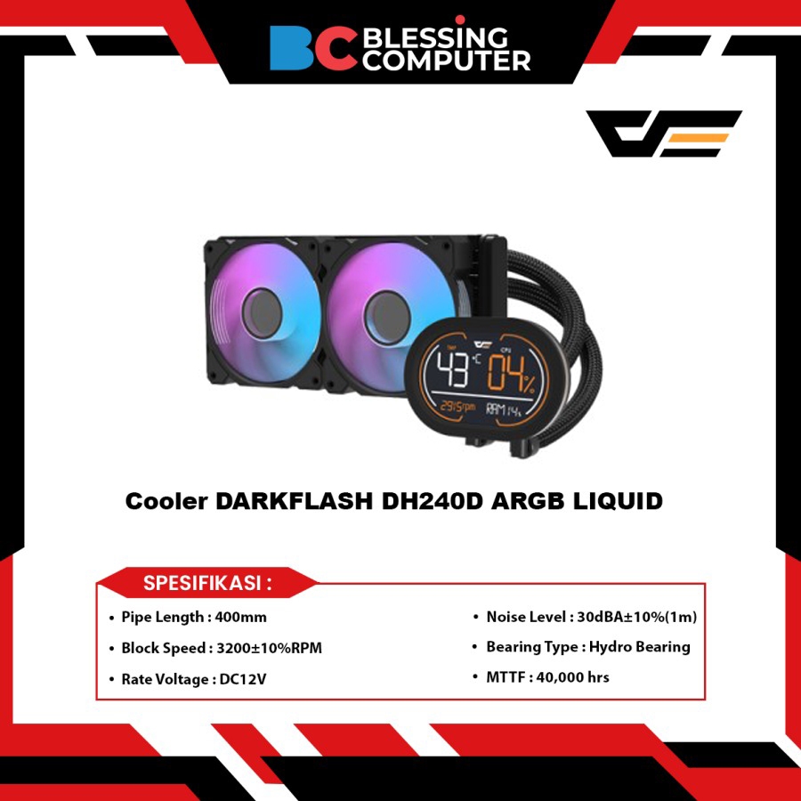Jual Cooler DARKFLASH DH240D ARGB LIQUID - Black | Shopee Indonesia