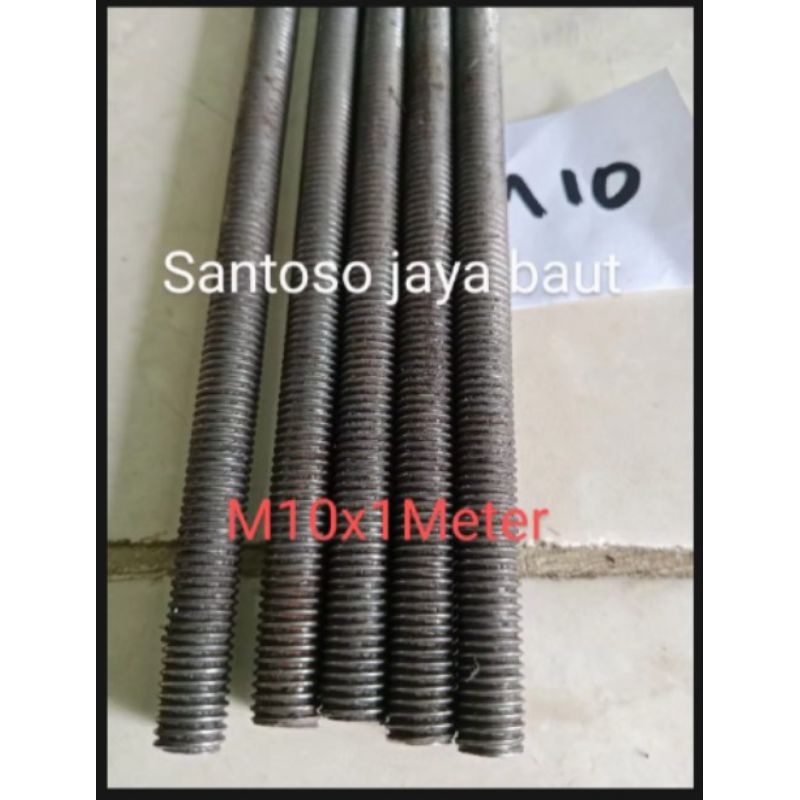 Jual As Drat M10 Panjang 1 Meter Baut Long Full Drat Kasar(P1.50) | Shopee Indonesia