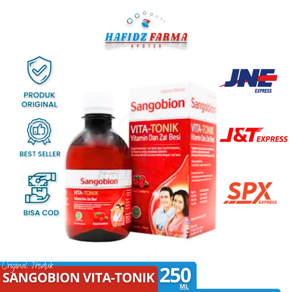 Jual Sangobion Vita-Tonik Sirup | Suplemen Zat Besi Multivitamin Atasi ...