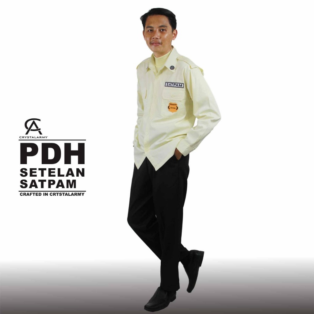 Jual Grosir Seragam Pdh Satpam Krem Setelan Security Cream Pakaian ...