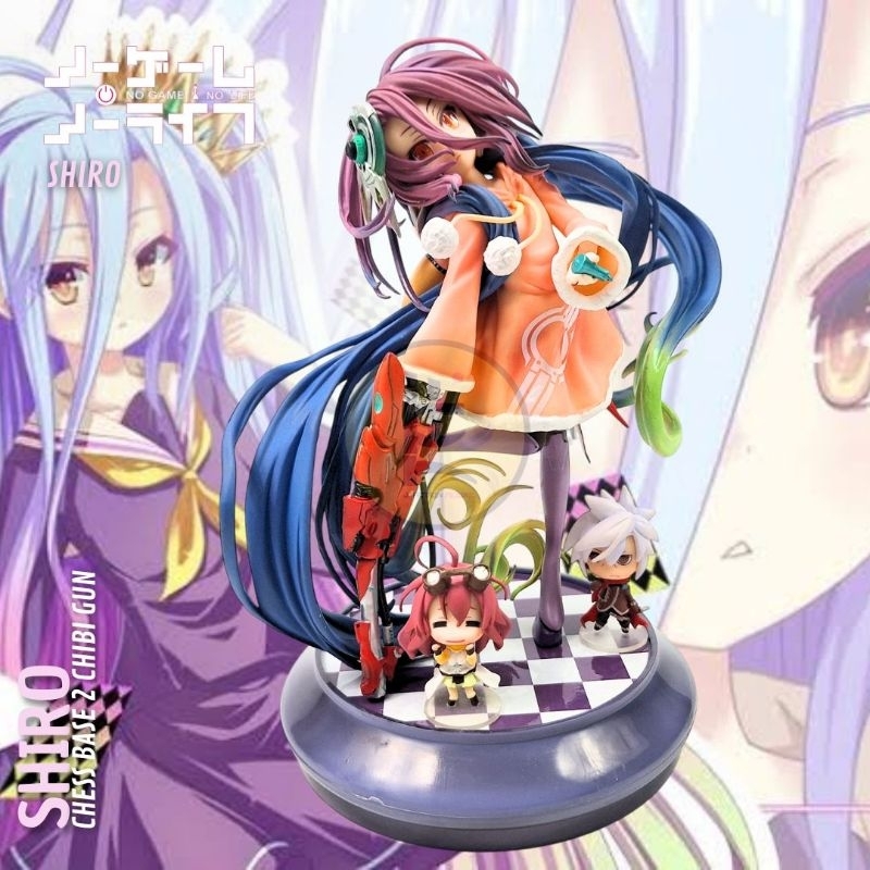 Jual Action Figure Shiro Scwhi Shuvi Dola Statue No Game No Life Battle ...