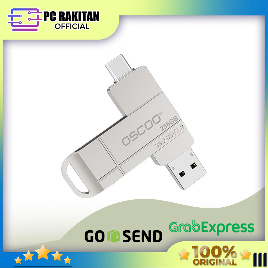 Jual OSCOO SSD EXTERNAL SU001 256GB SILVER 3Y - UP TO 550 MB/S | Shopee ...