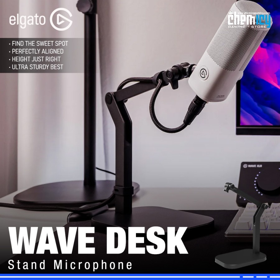 Jual Elgato Wave Desk Stand / Stand Mic Meja | Shopee Indonesia