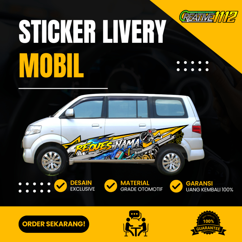 Jual Sticker Livery Suzuki APV Vinyl Hologram Laminasi Desain Custom ...