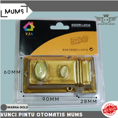 Jual JKM Kunci Pintu Gerbang Besi Otomatis Rim Night Latch Auto Lock ...